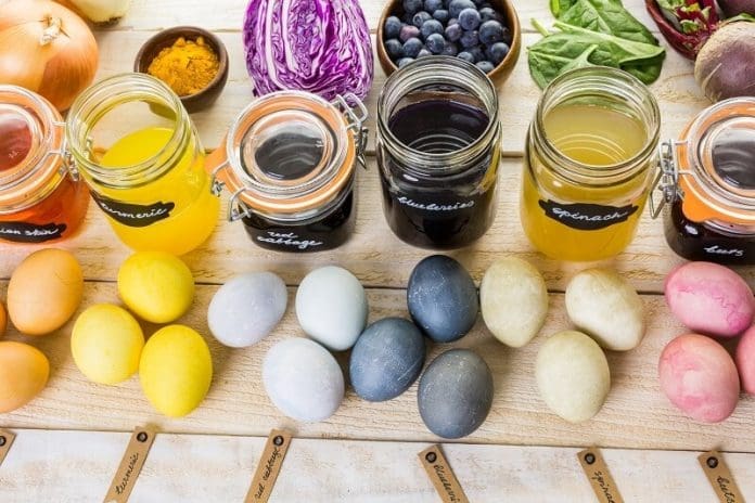 5 natural egg dye colors - how to dye eggs without chemicals - BestJive